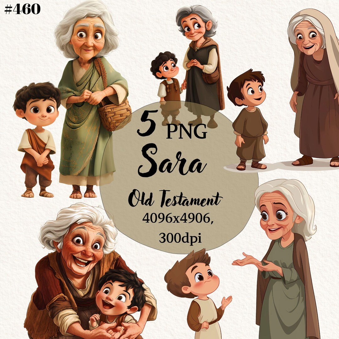 5 Sara Biblical Cliparts, Old Testament People, Transparent Background ...