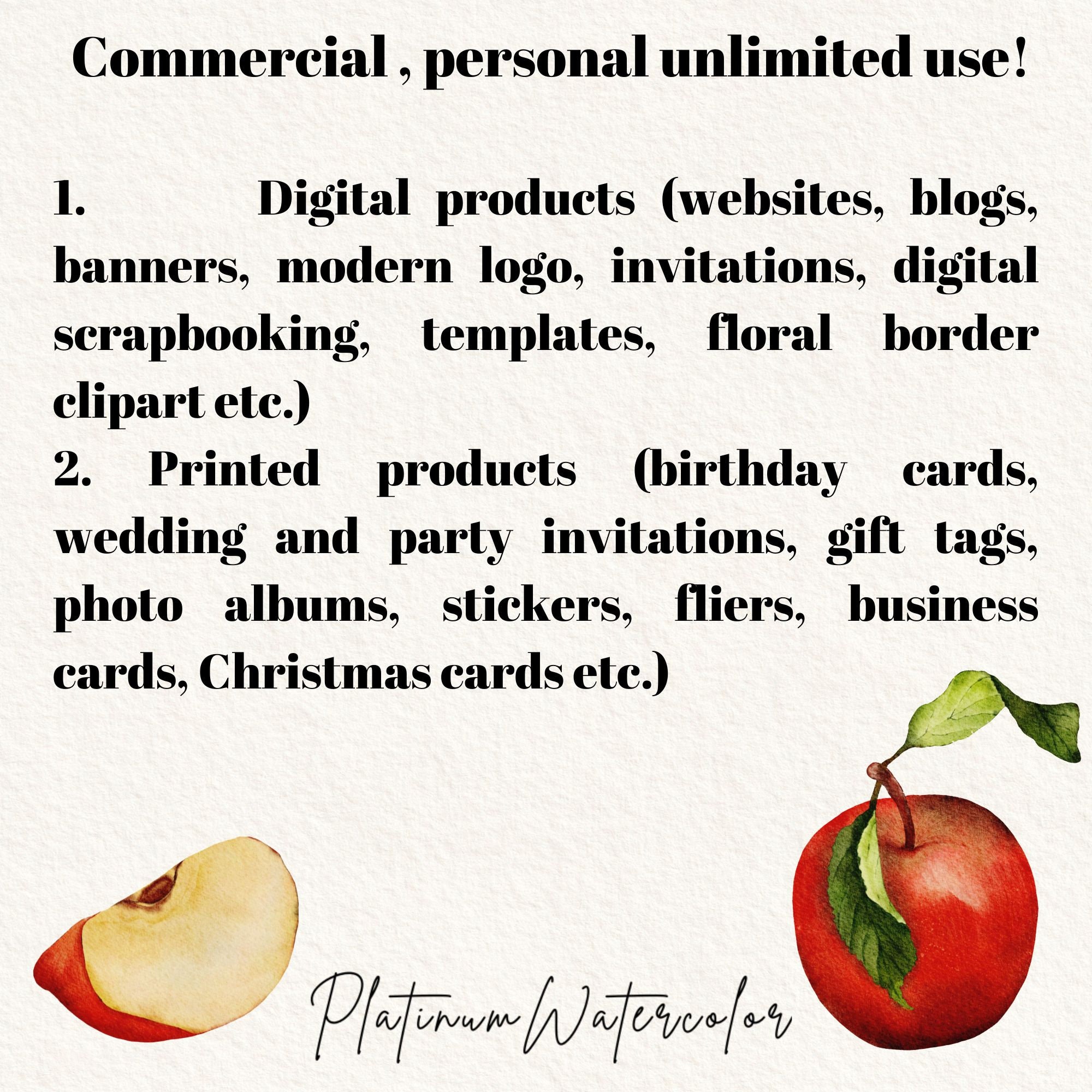 Watercolor Clipart Apple, Hand-painted Apple Png, Red Apple, Food ...