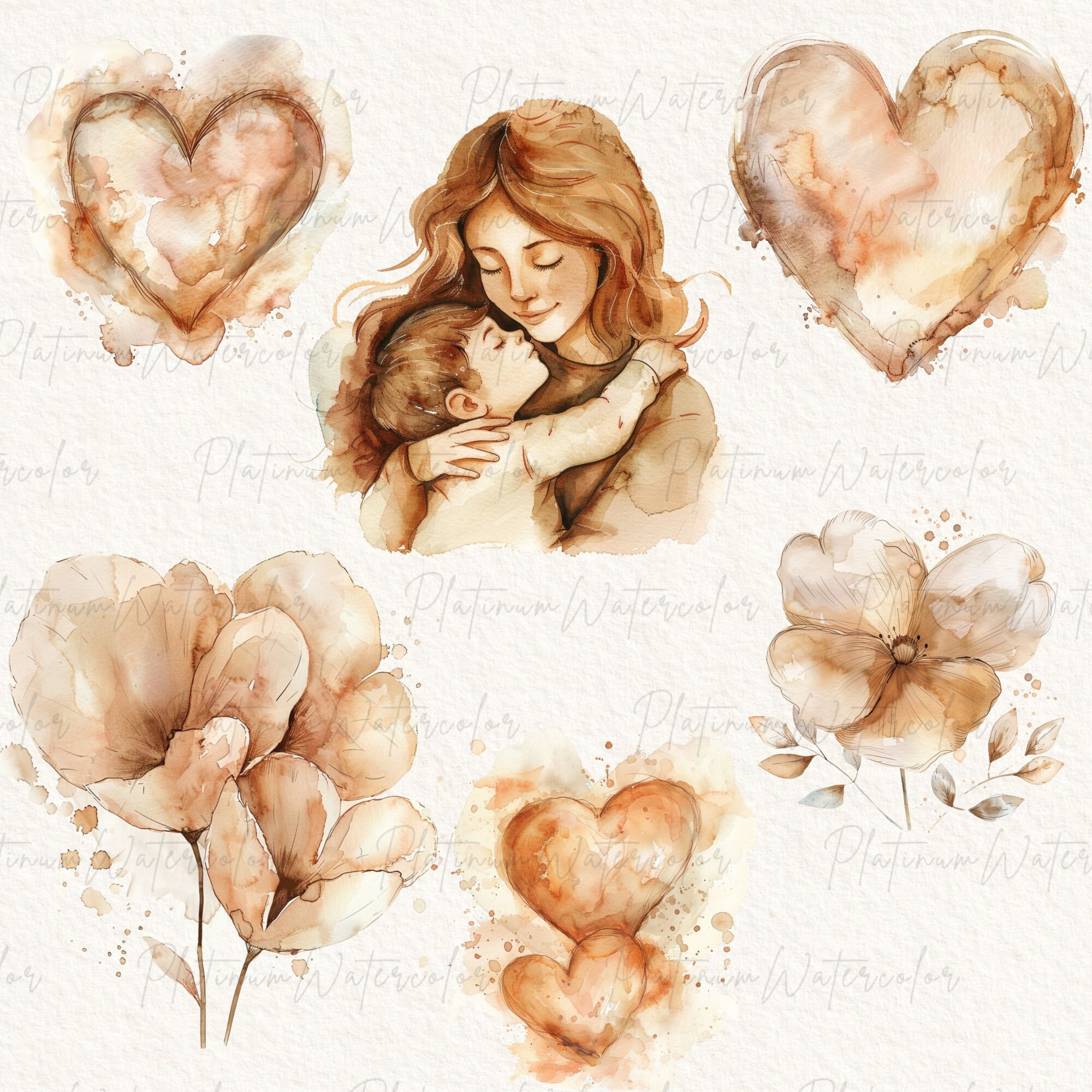 Mothers Day Clipart Bundle, Mom Png, Family Clipart, Transparent ...