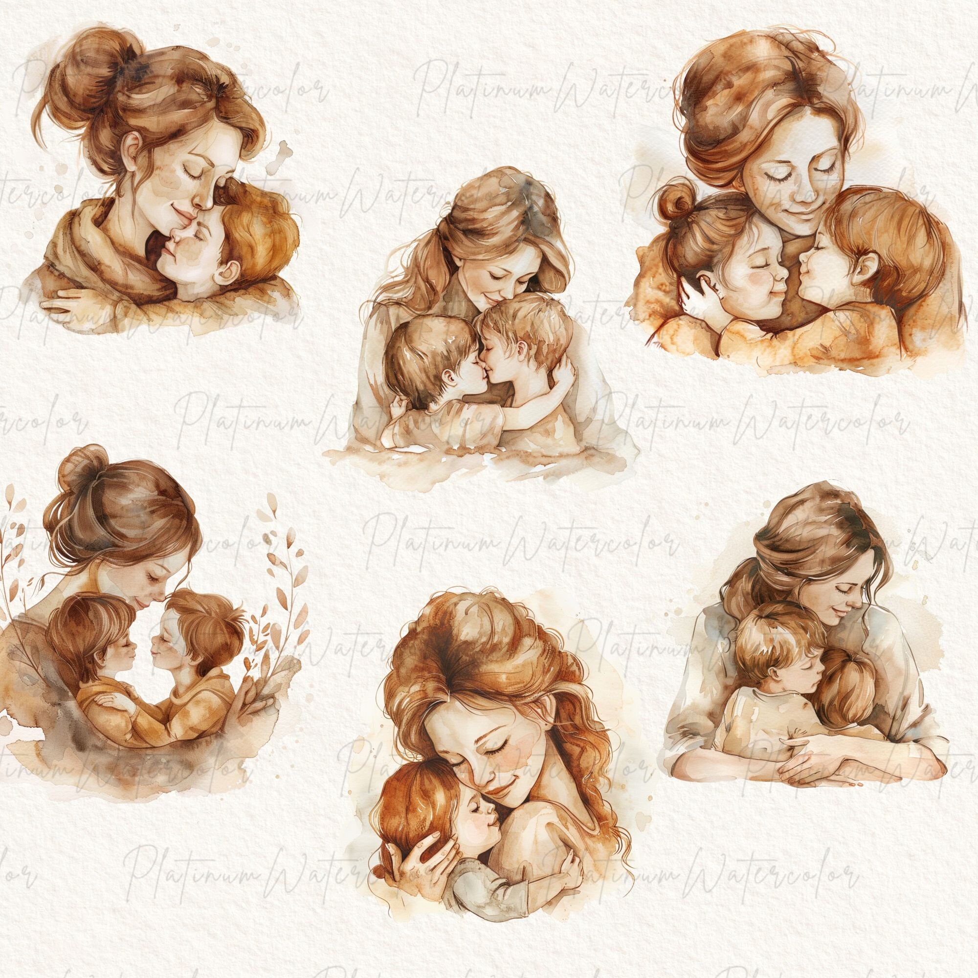 Mothers Day Clipart Bundle, Mom Png, Family Clipart, Transparent ...