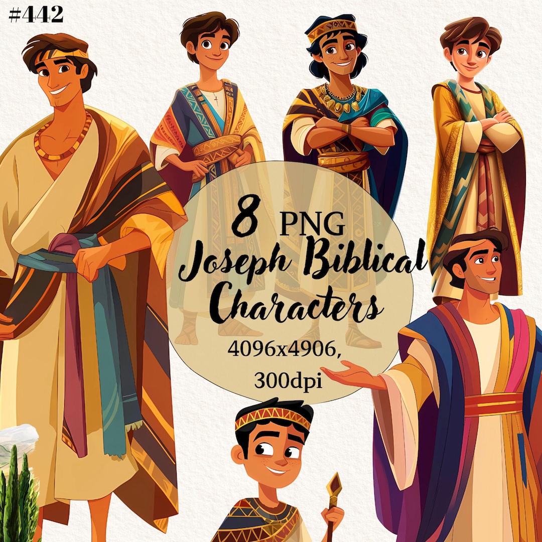 Joseph Biblical Characters, Clipart Bundle, Bible Study, Transparent ...
