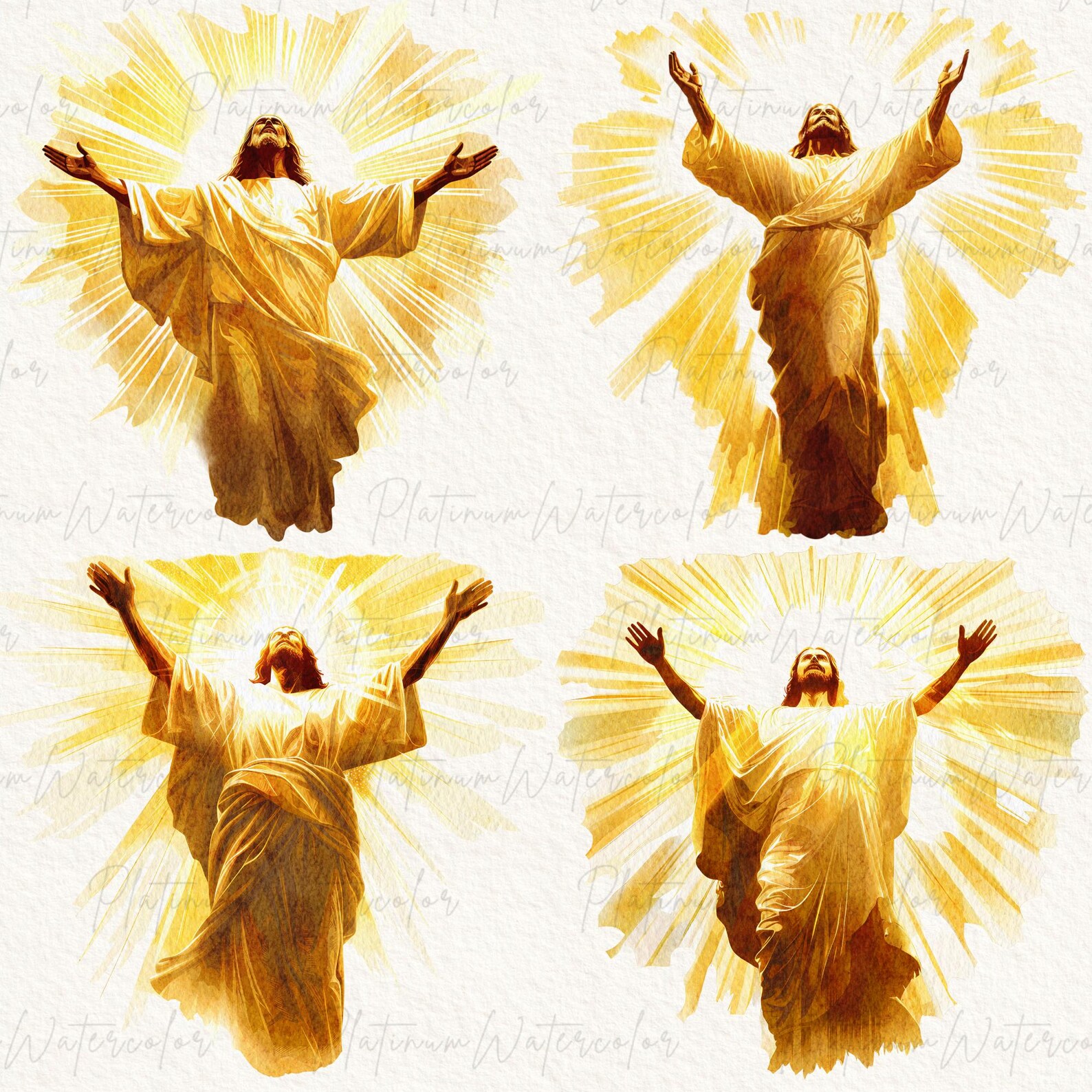 Jesus PNG Clipart Bundle, Christian PNG, Transparent Background ...