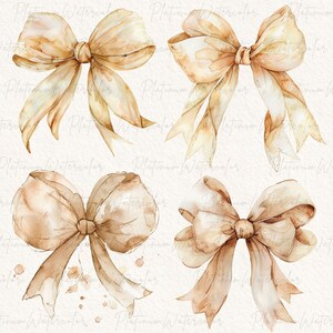 Boho Gift Bow Clipart Bundle, Boho Party Invitation Bow PNG ...
