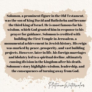 7 Solomon Biblical Characters, Bible Study, Transparent Background ...