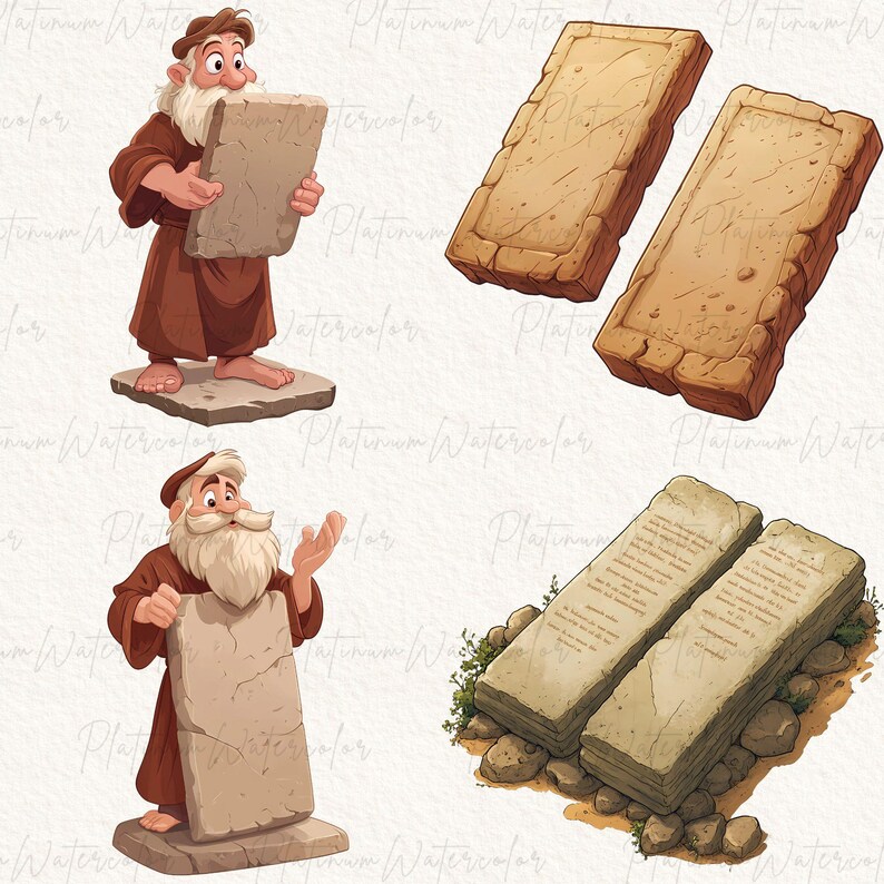 16 Two Tablets of Theten Commandments Cliparts, Old Testament Bible ...