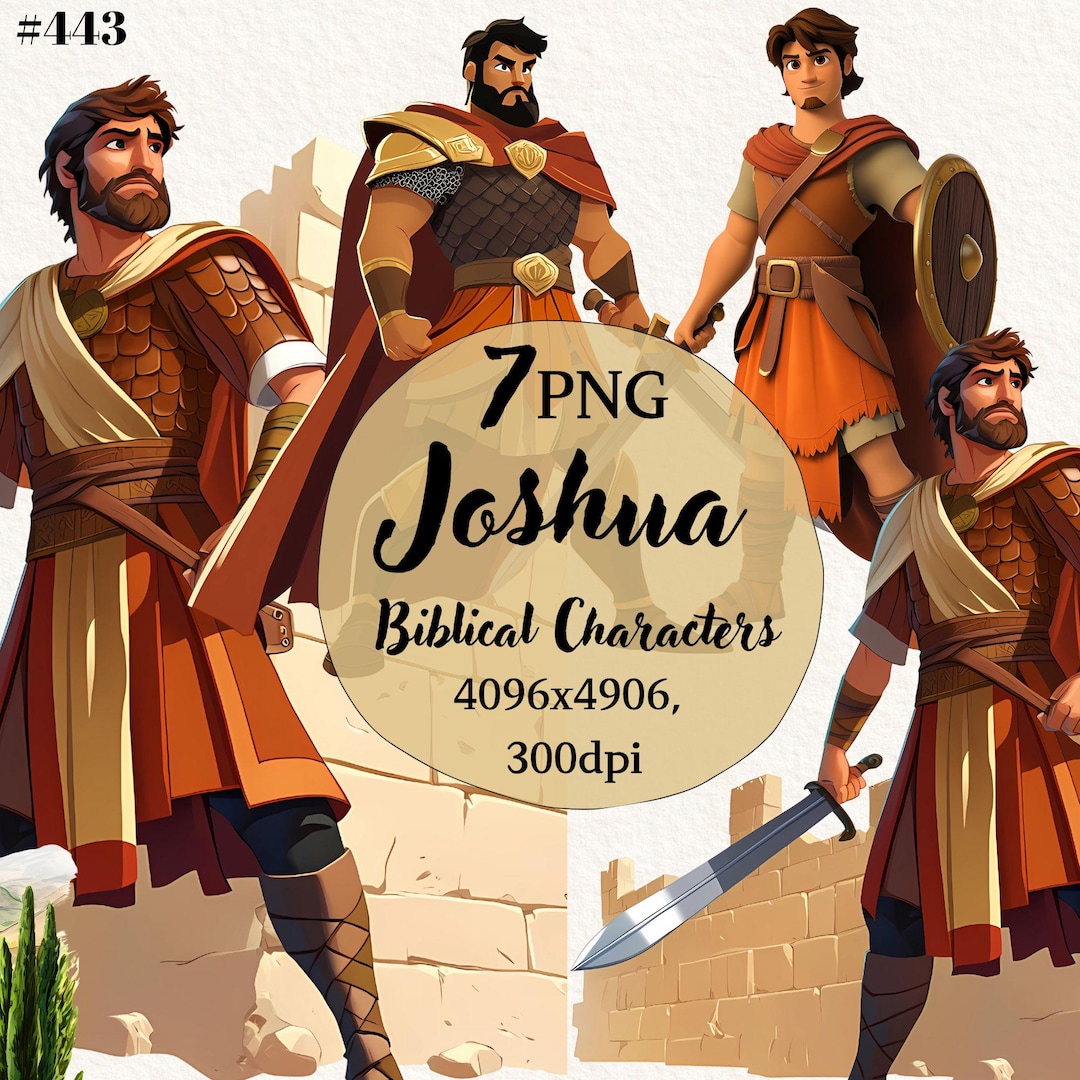 Joshua Clipart Biblical Characters, Clipart Bundle, Bible Clipart ...