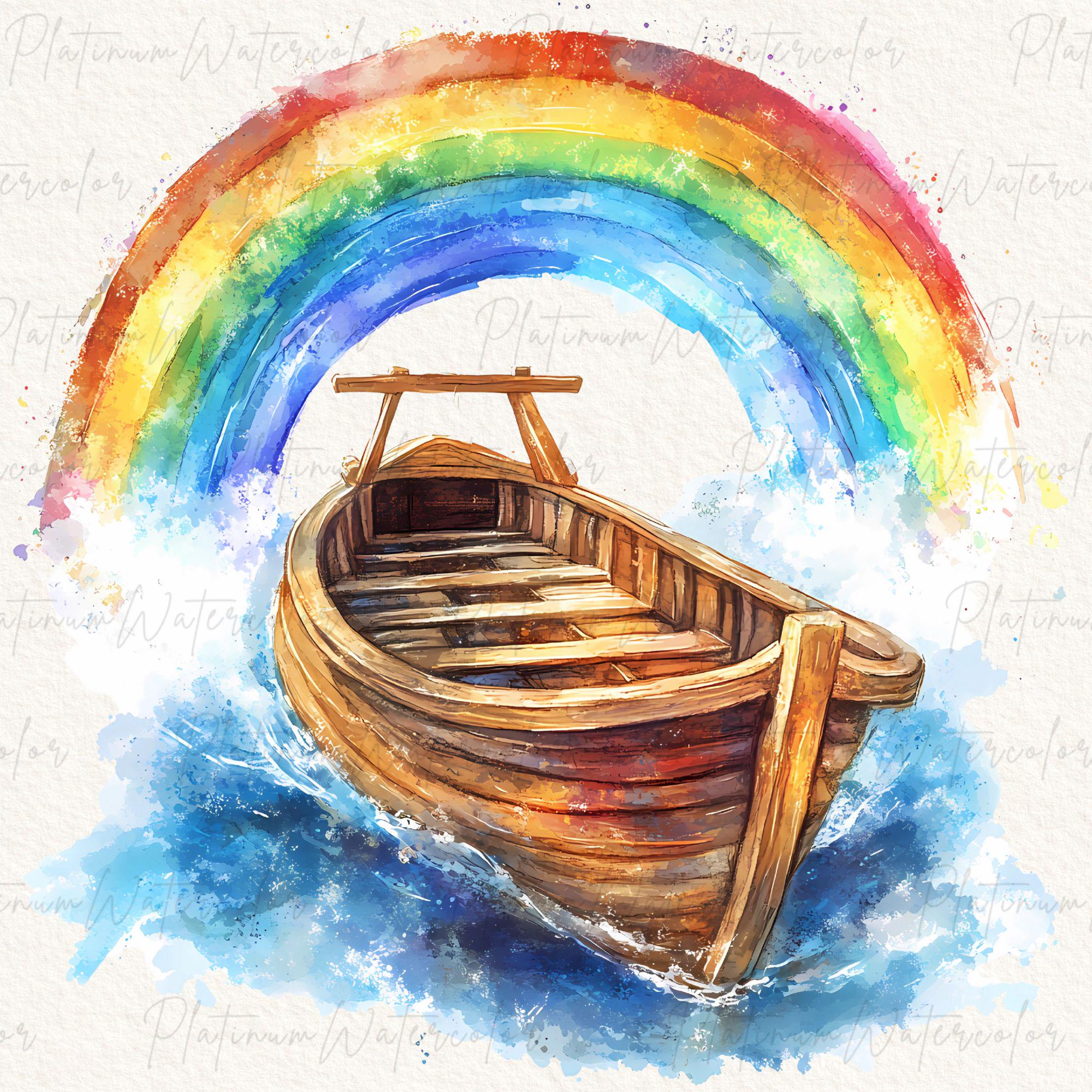 Noah's Ark Clipart, Noah's Ark Nursery, Transparent Background, Digital ...