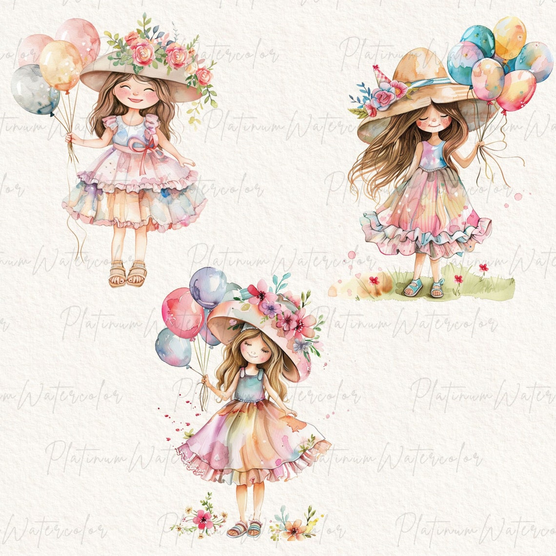 Girls Room Decor, Spring Girl Png, Little Girl Png, Transparent ...