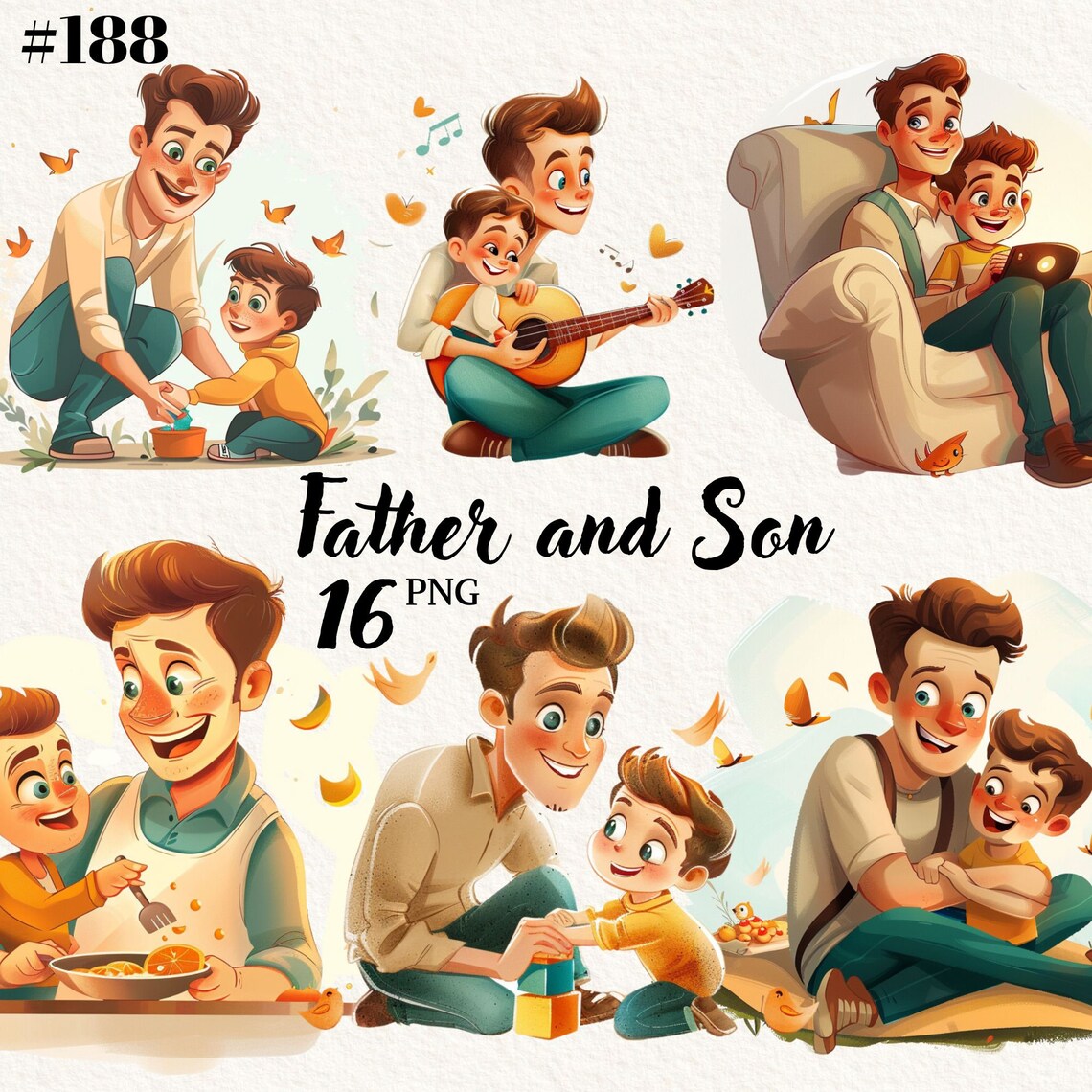 Dad Father Son Clipart, Dad Clipart, Best Dad, Transparent Background ...
