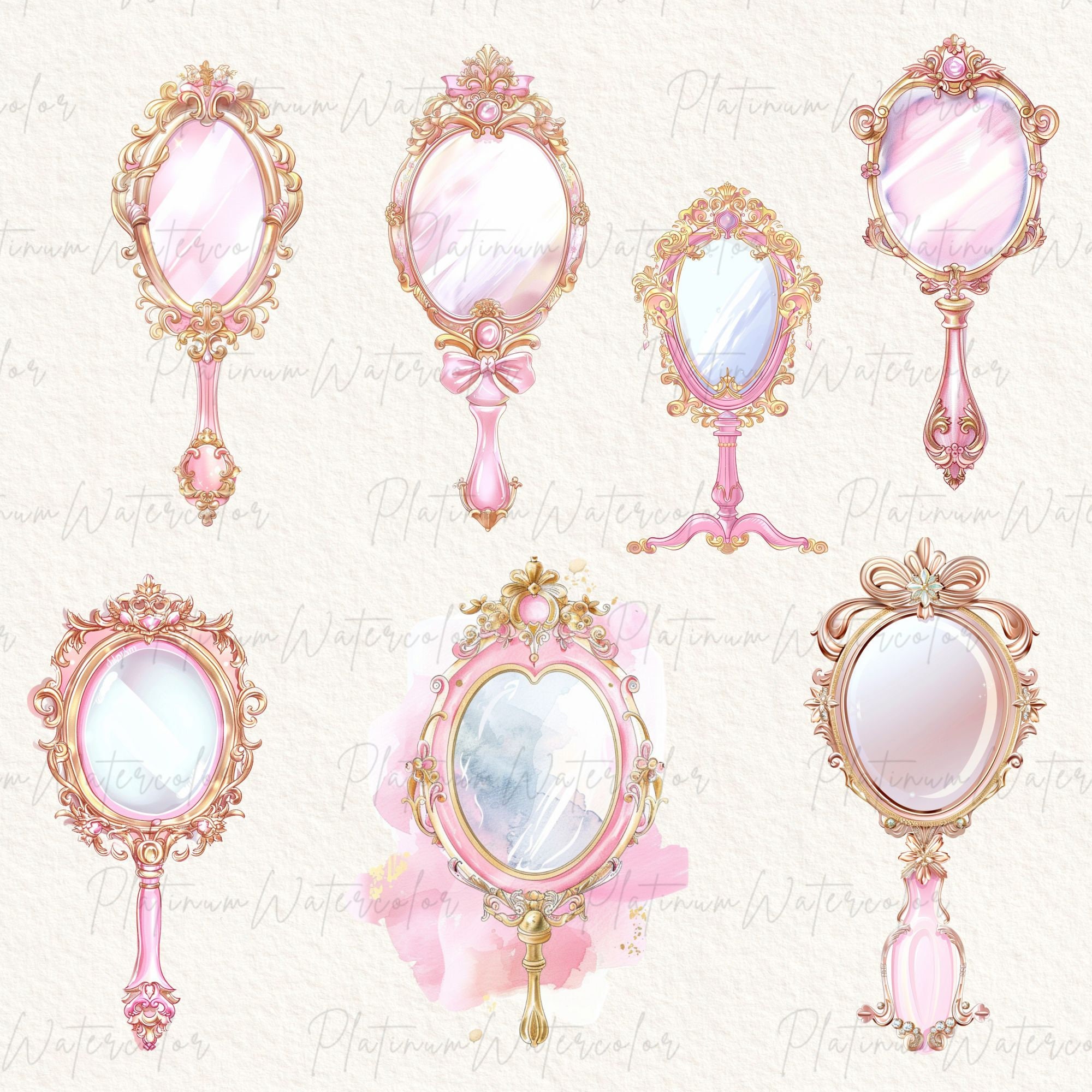 Magic Mirror Clipart, Pink Mirror Png, Mirror Art, Nursery Decor ...