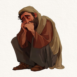 Jeremiah Biblical Characters Clipart Bundle, Transparent Background ...