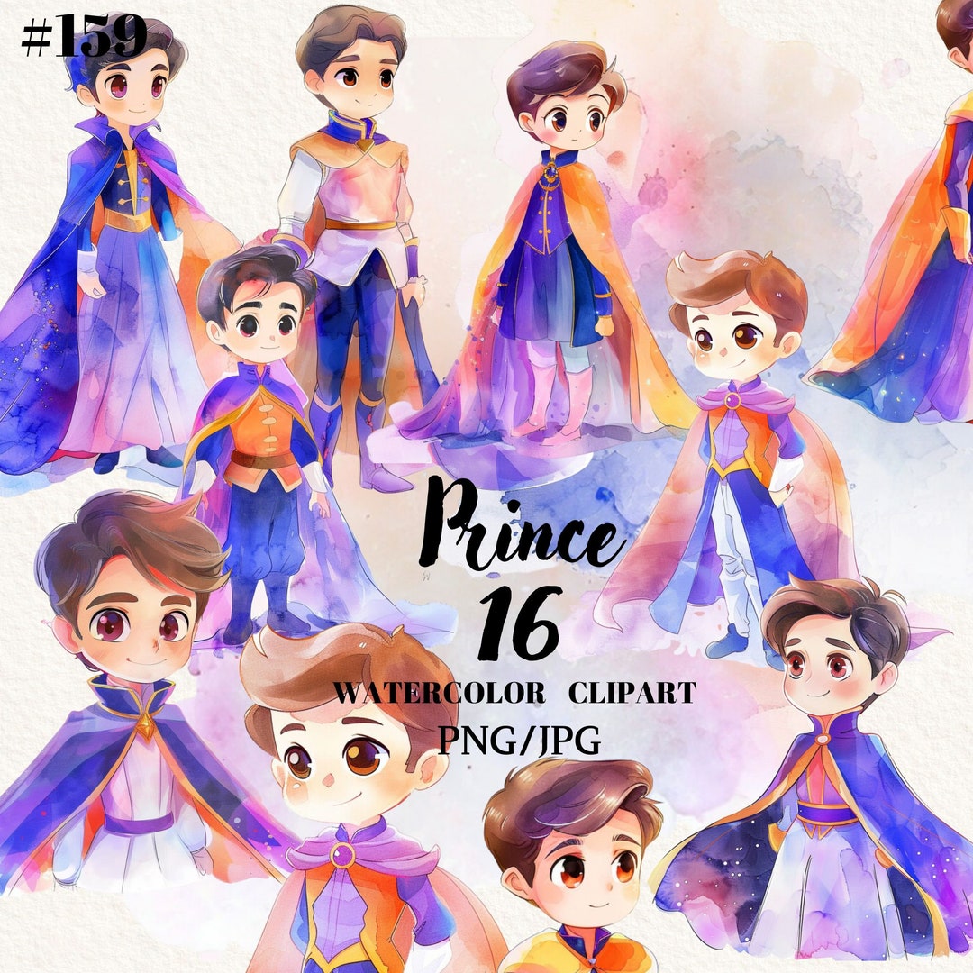 Prince Fairy Tale Clipart Bundle, Nursery Wall Art, Birthday Party ...