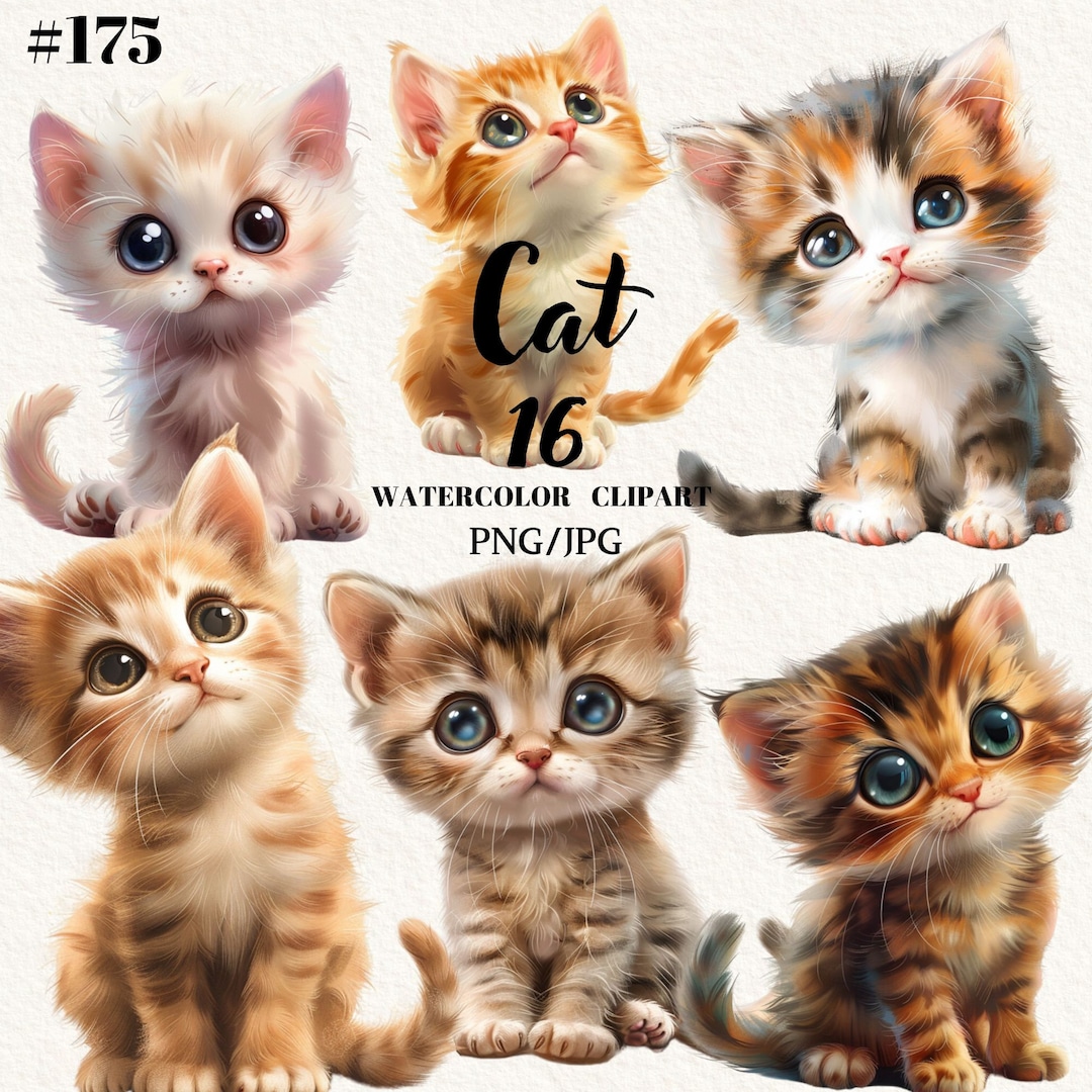 Kitty Digital Clipart Png, Pet Clipart, Cat Lover Png, Animal Clipart ...
