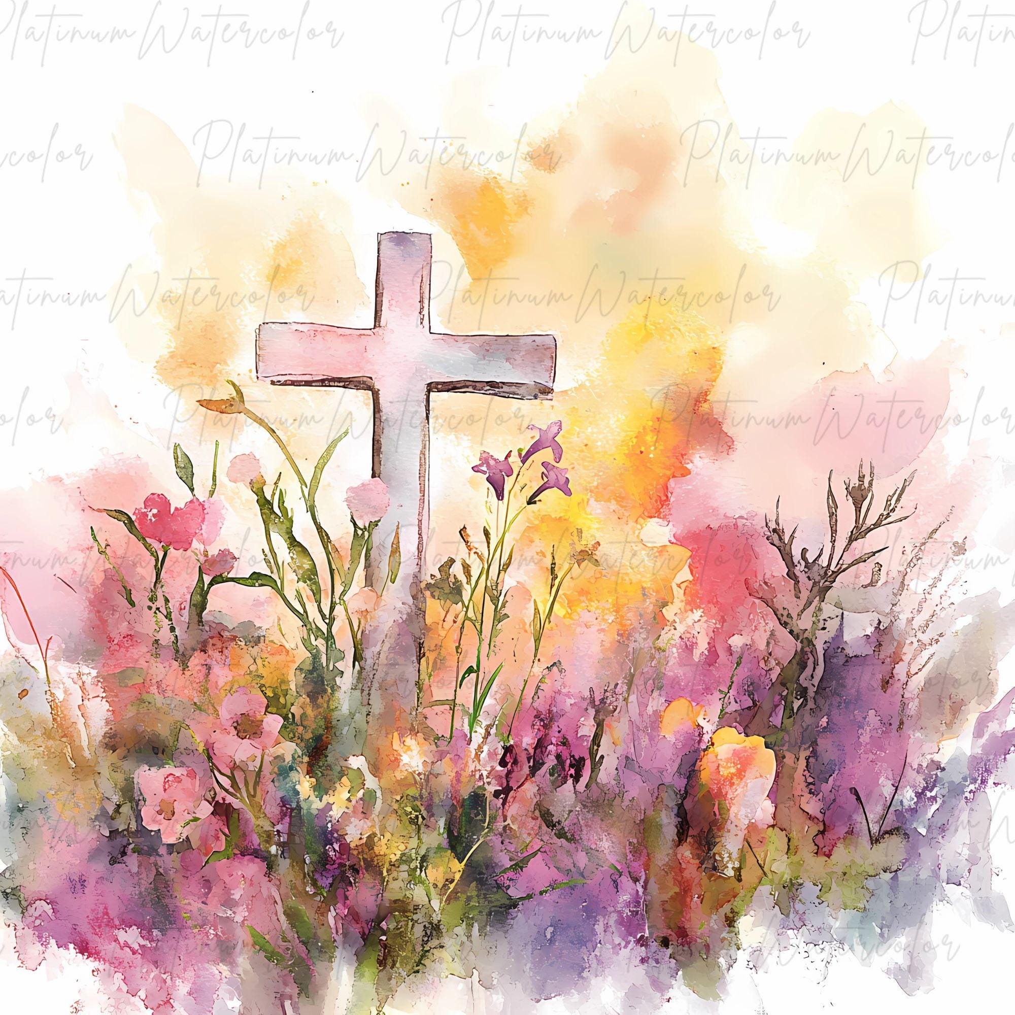 Christian Cross Clipart, Christian Art, Religious JPG Clipart Set. - Etsy