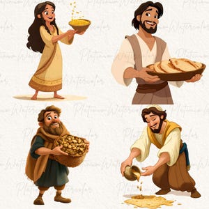 16 Manna Clipart Bundle, Old Testament Clipart, Transparent Background ...