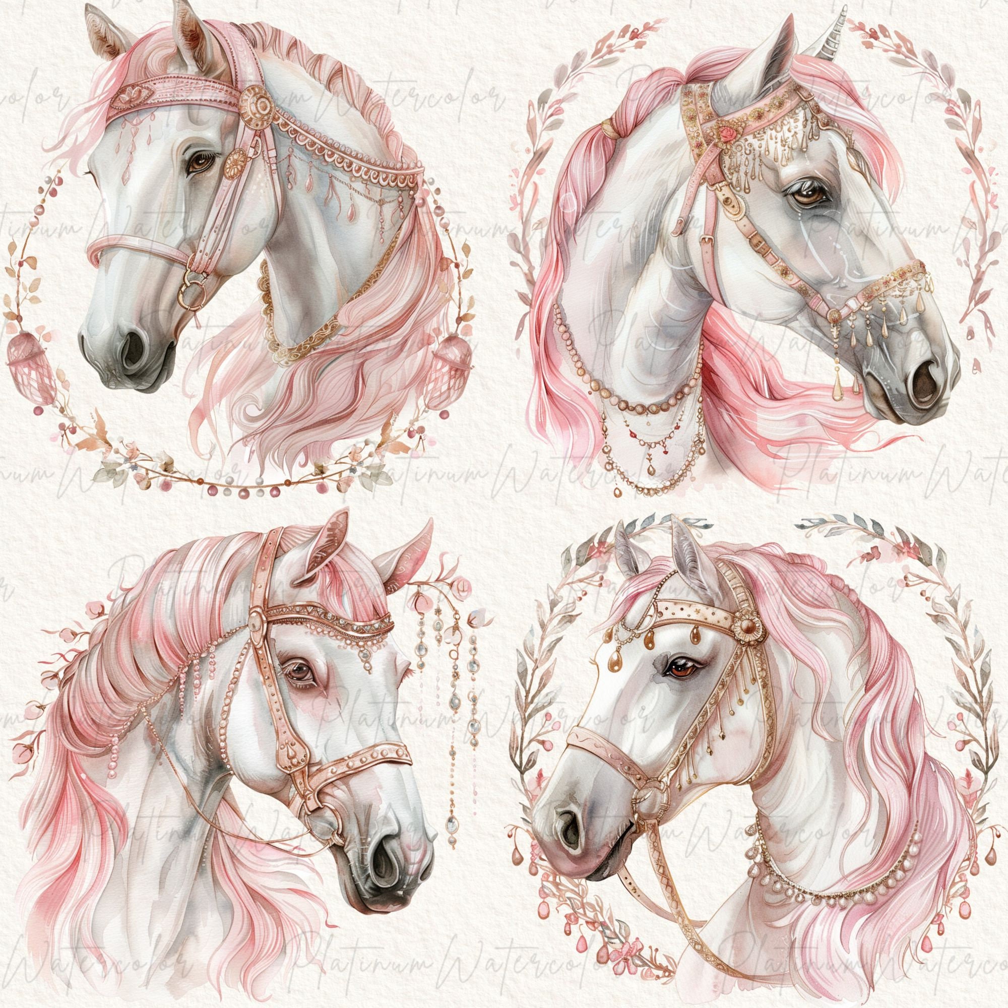Fairy Tale Horse Clipart, Magical Pony Graphics, Fantasy Animal Art ...