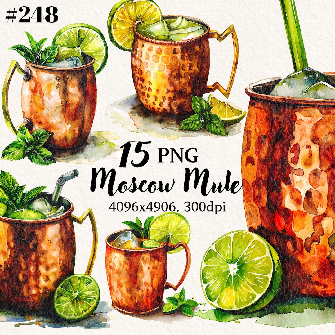 Moscow Mule Clipart Bundle, Signature Drinks, Moscow Mule Png ...