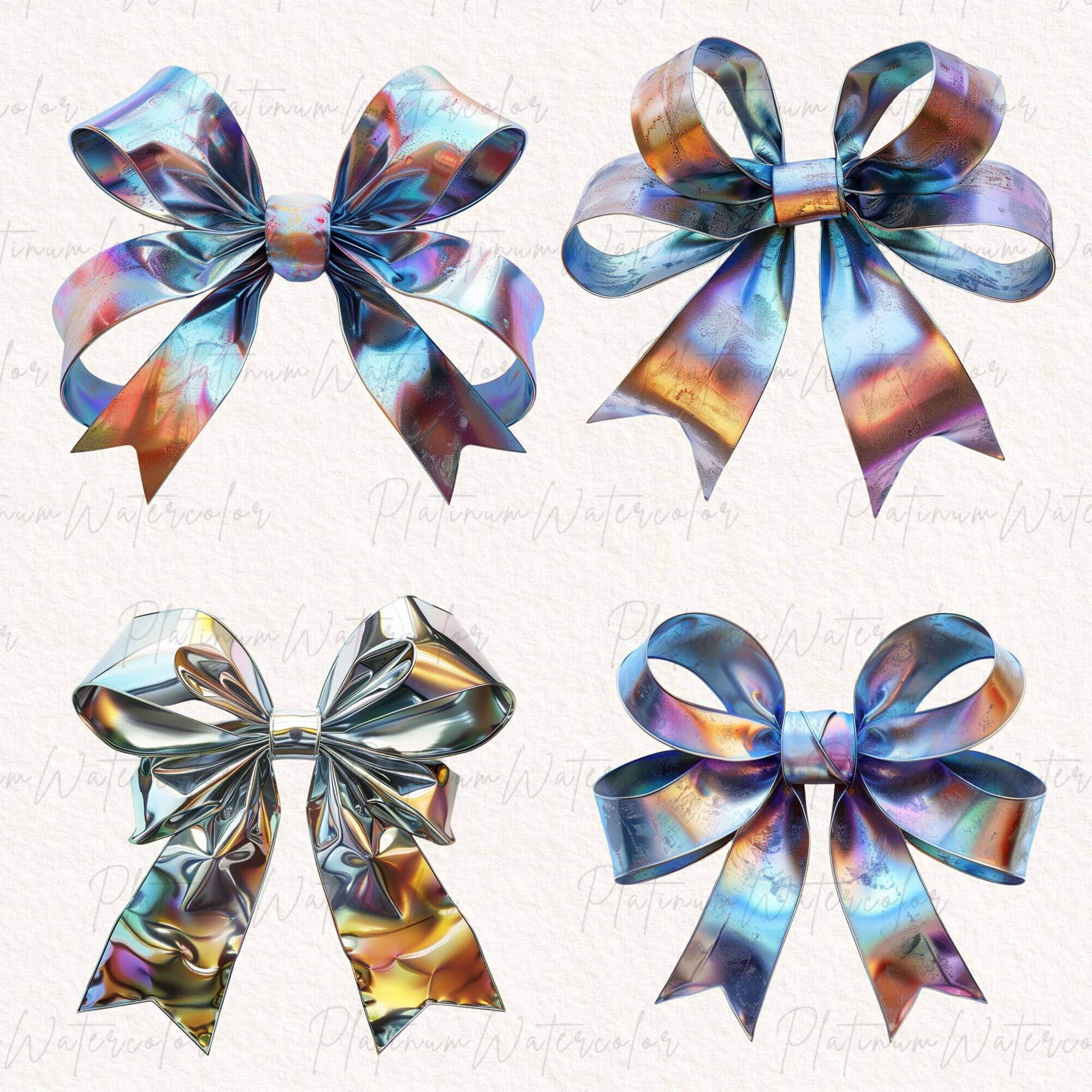 Bow Clip Art Bundle, Gift Bow Clipart, Bows Digital, Transparent ...