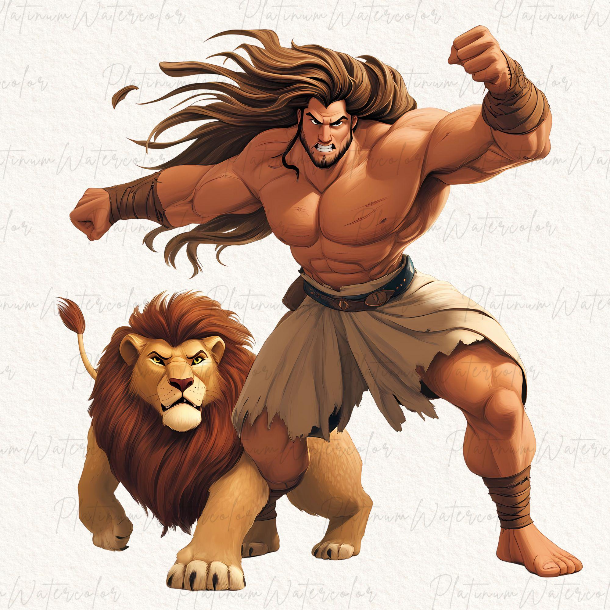 6 Samson Biblical Characters Clipart Bundle, Old Testament Character ...