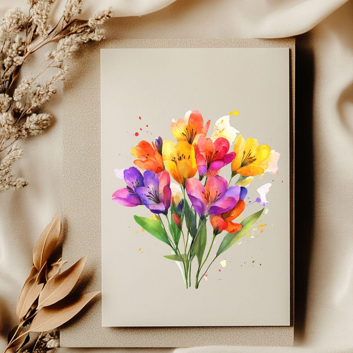 Freesias Clipart, Flower Clipart, Sublimation PNG, Freesias for a Touch ...