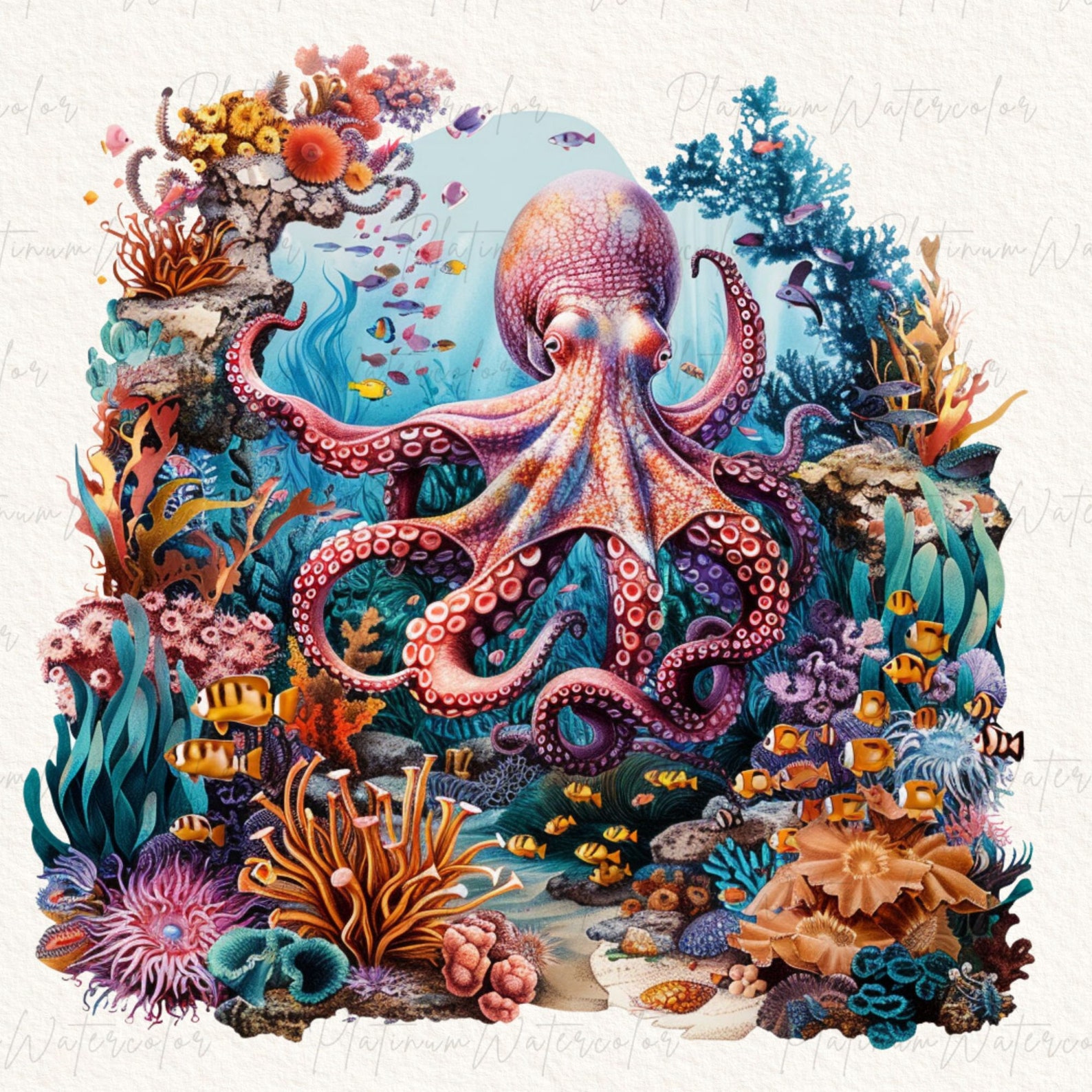 Under the Sea Clipart Bundle, Ocean Clipart, Magical Sea Png ...