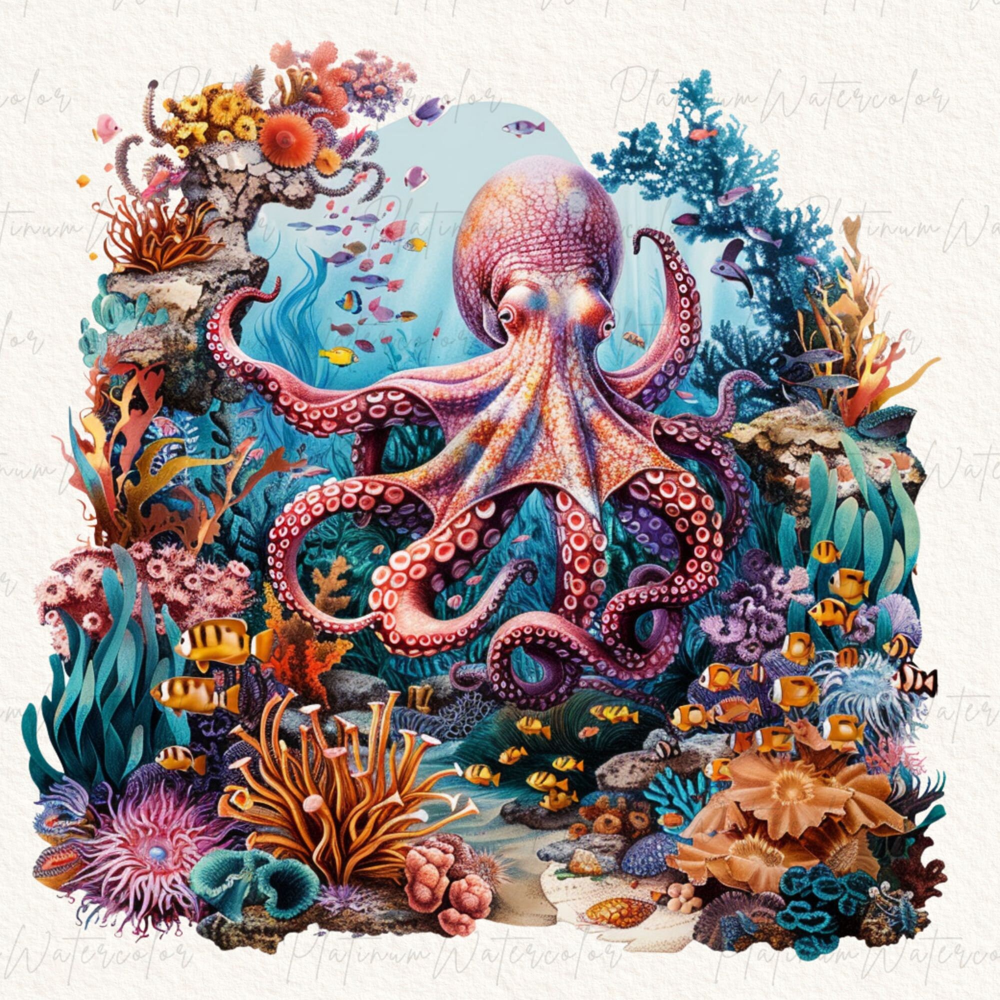 Under the Sea Clipart Bundle, Ocean Clipart, Magical Sea Png ...