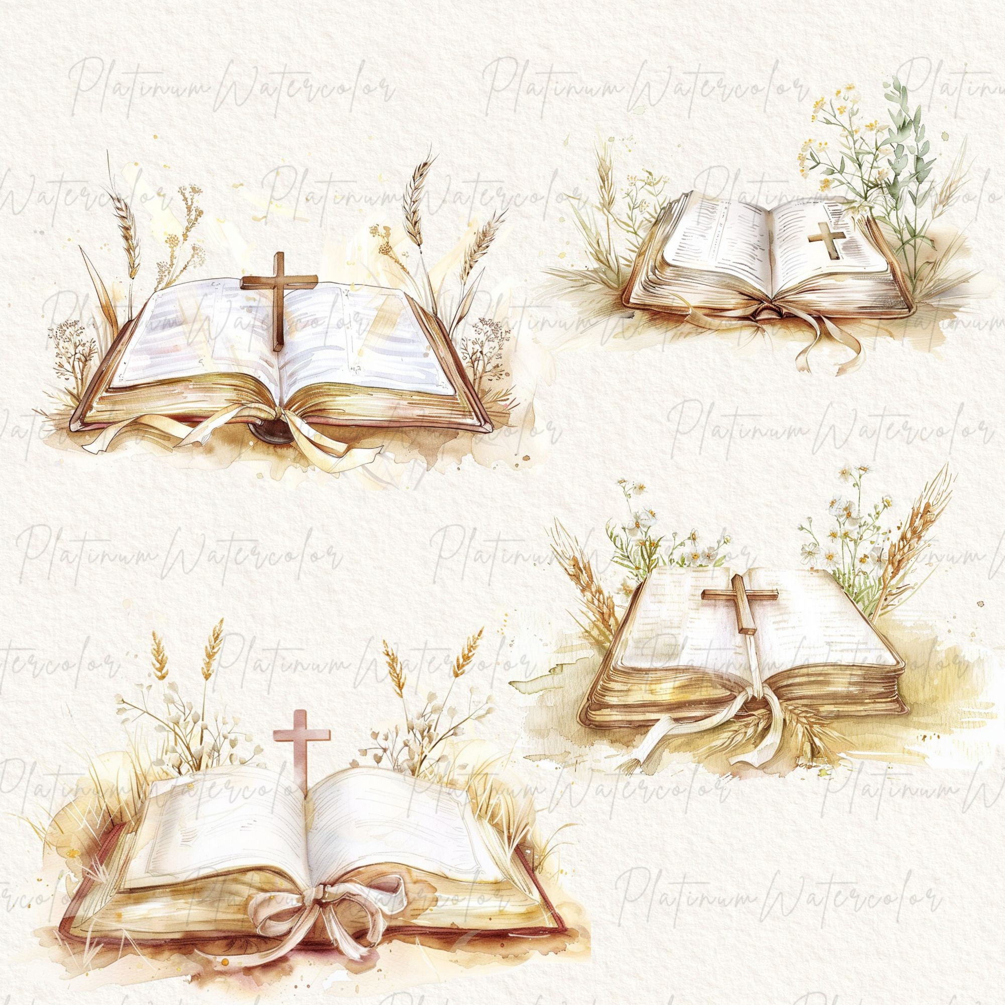 Bible Clipart PNG, Catholic Holy Bible Watercolor Clipart, Catholic Art ...