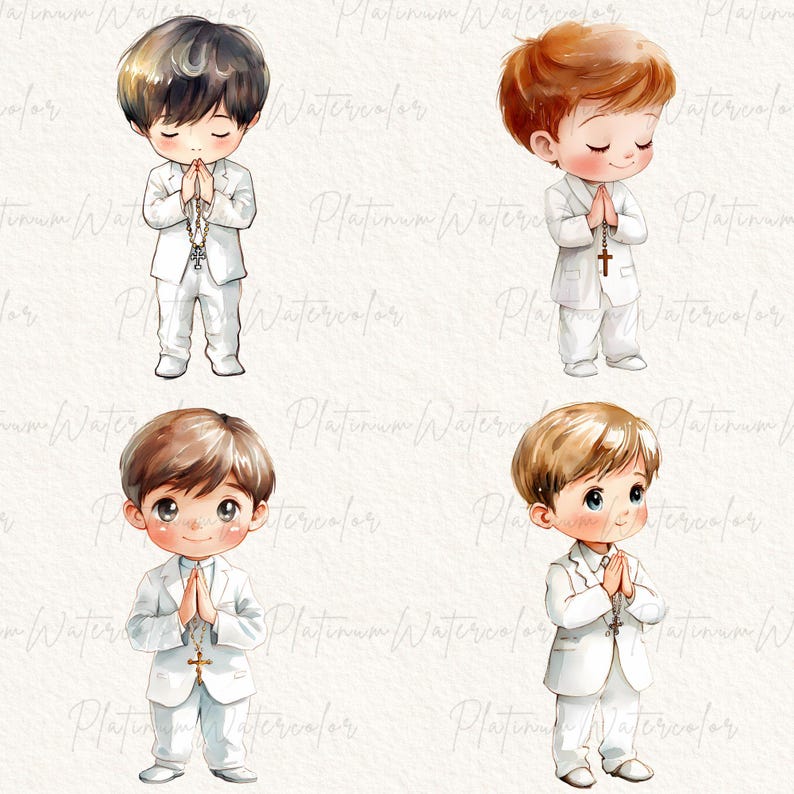 Boy First Communion PNG, First Holy Communion, Clipart Bundle - Instant ...
