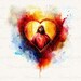 Watercolor Heart of God Clipart Bundle, Heart of God PNG, Transparent ...
