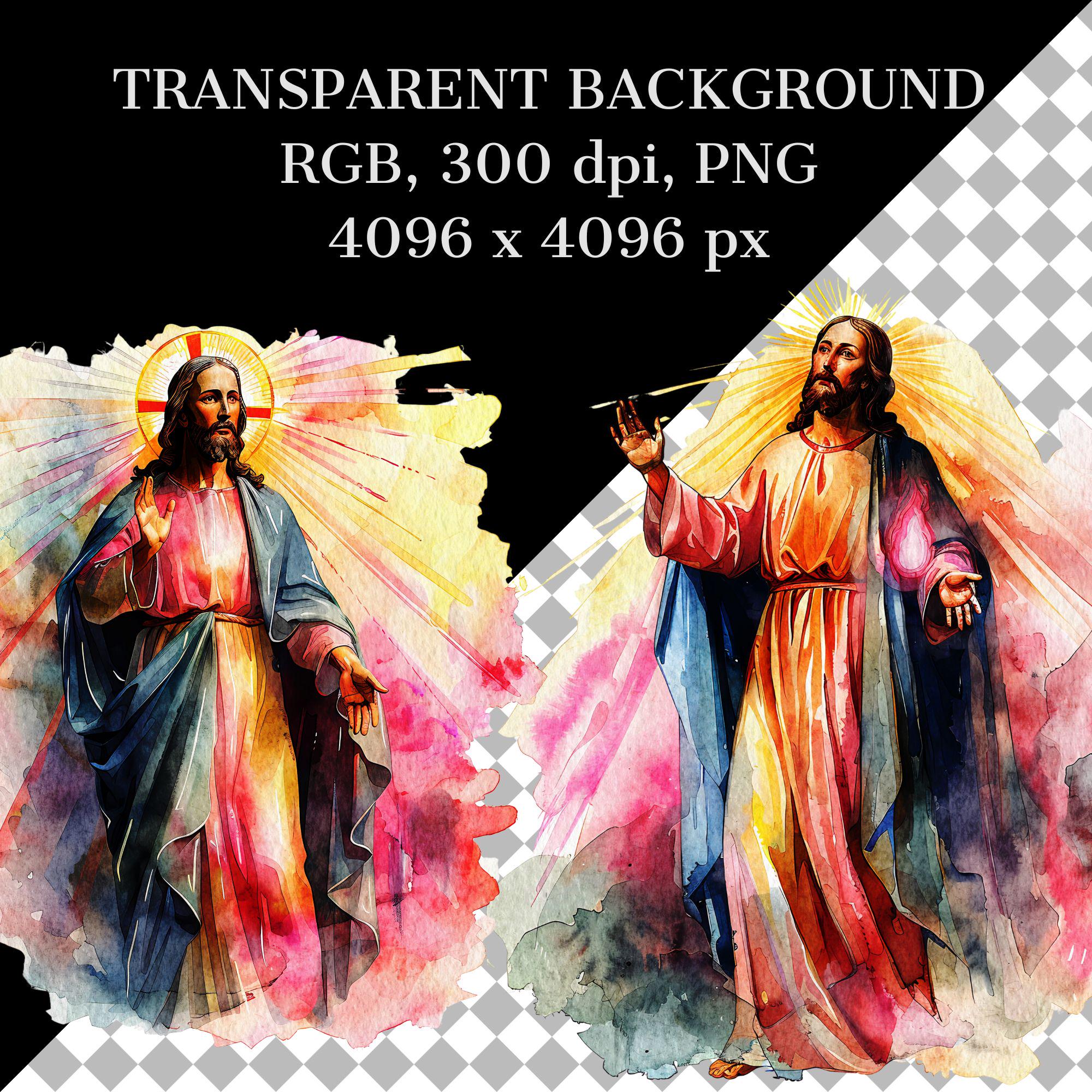 Jesus PNG Clipart Bundle, Christian PNG, Transparent Background ...