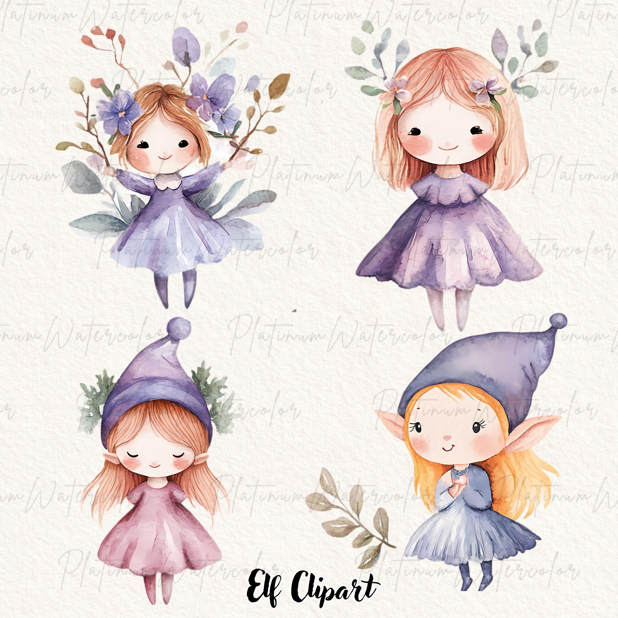 Elf Png, Digital Clipart, Spring Clipart, Transparent Background ...