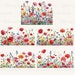 Digital Watercolor Poppy Borders, Instant Download Clipart Set ...