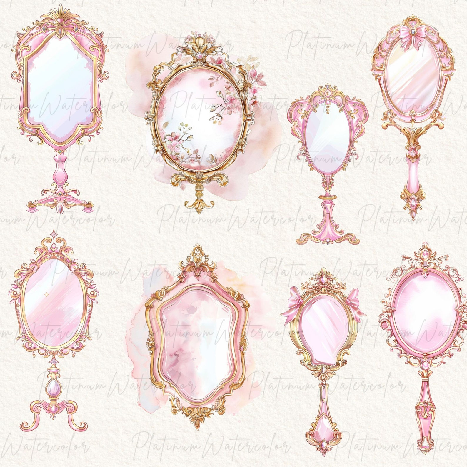 Magic Mirror Clipart, Pink Mirror Png, Mirror Art, Nursery Decor ...