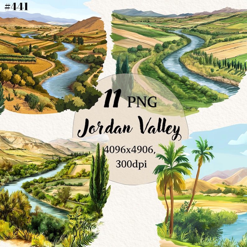 Jordan Valley Clipart Bundle, Old Testament, Transparent Background ...