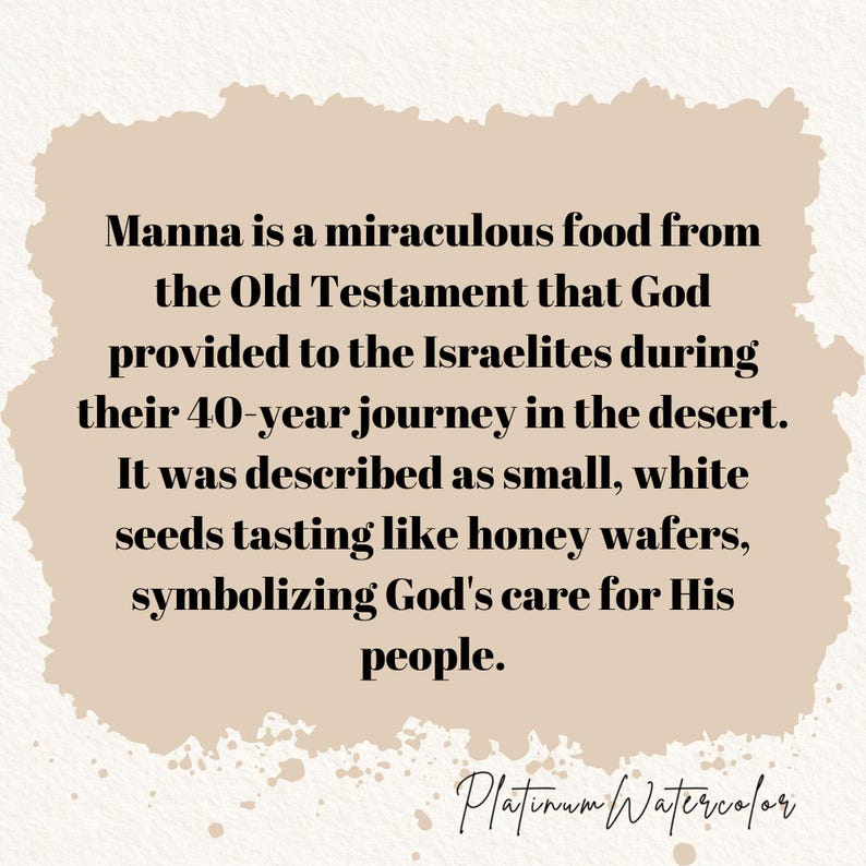 16 Manna Clipart Bundle, Old Testament Clipart, Transparent Background ...