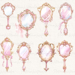 Magic Mirror Clipart, Pink Mirror Png, Mirror Art, Nursery Decor ...