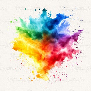 Rainbow Clipart Bundle, Watercolor Rainbow Png, Rainbow Wall Art ...