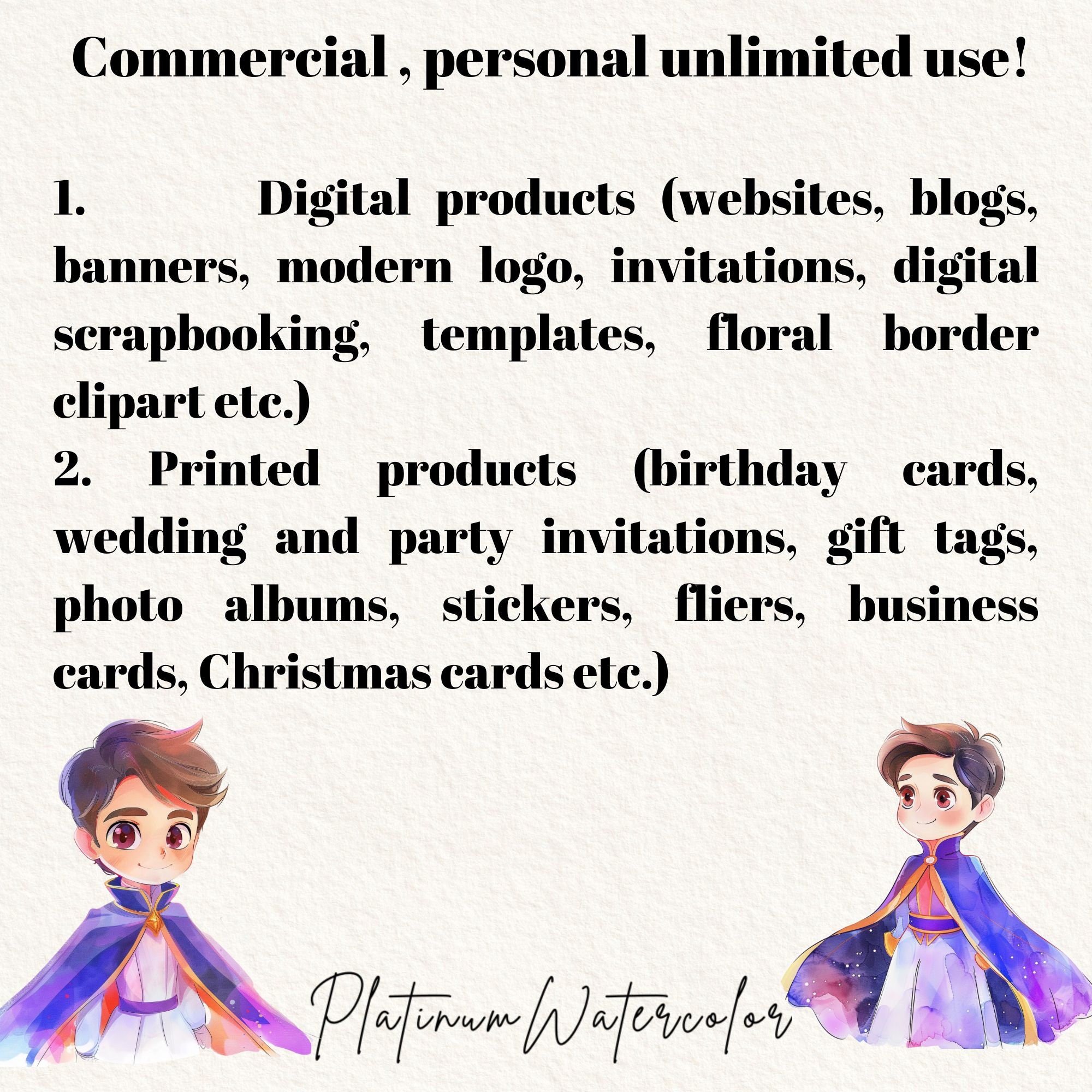 Prince Fairy Tale Clipart Bundle, Nursery Wall Art, Birthday Party ...