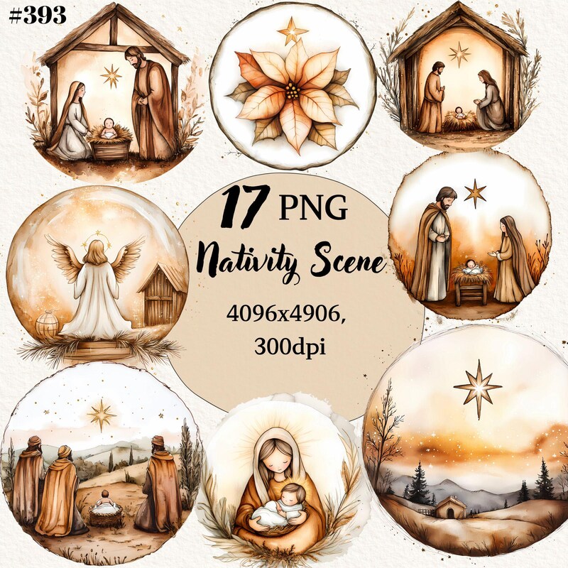 Nativity Clipart - Etsy