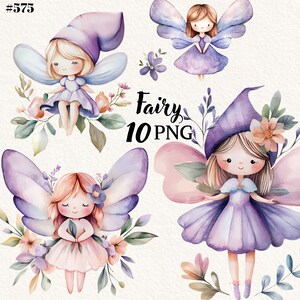 Whimsical Fairy Clipart Set - 10 PNG Magic Images for Instant Download ...