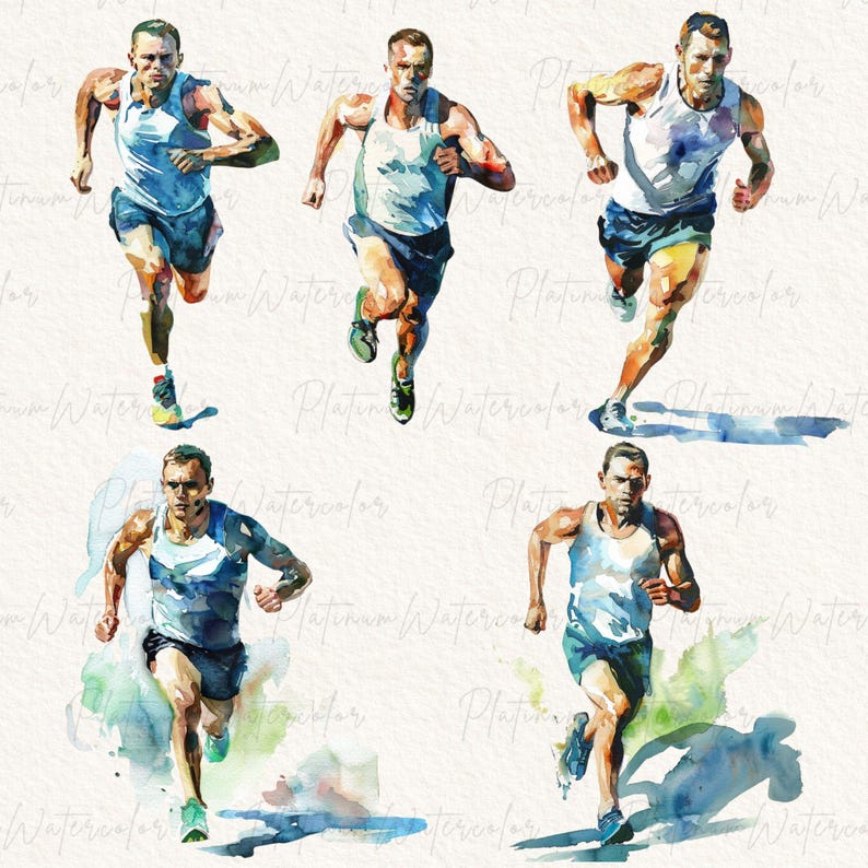 Watercolor Runner Png, Road Runner Png, Png Bundles, Transparent ...