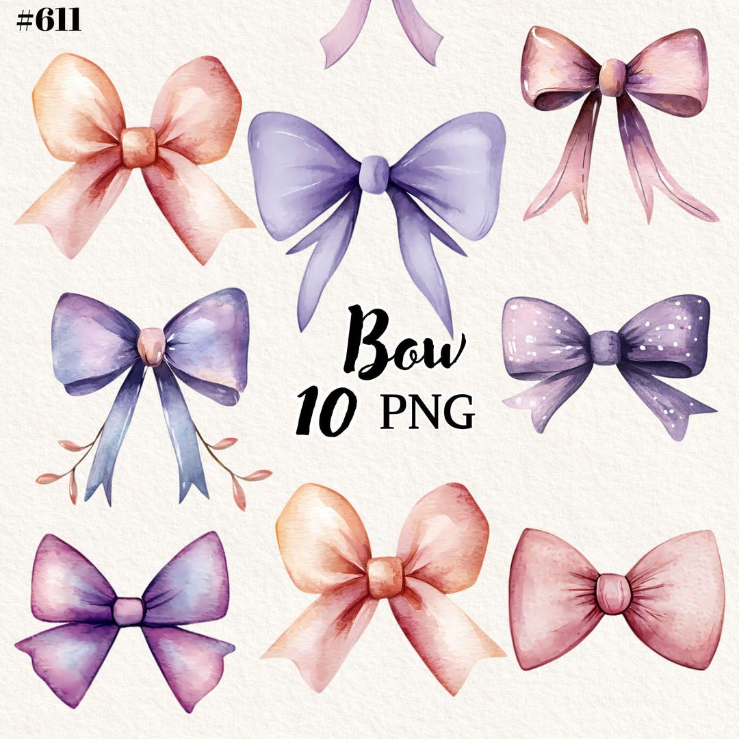 Bow Clipart Bundle, Charming Bow Clipart Bundle - Perfect for Your ...