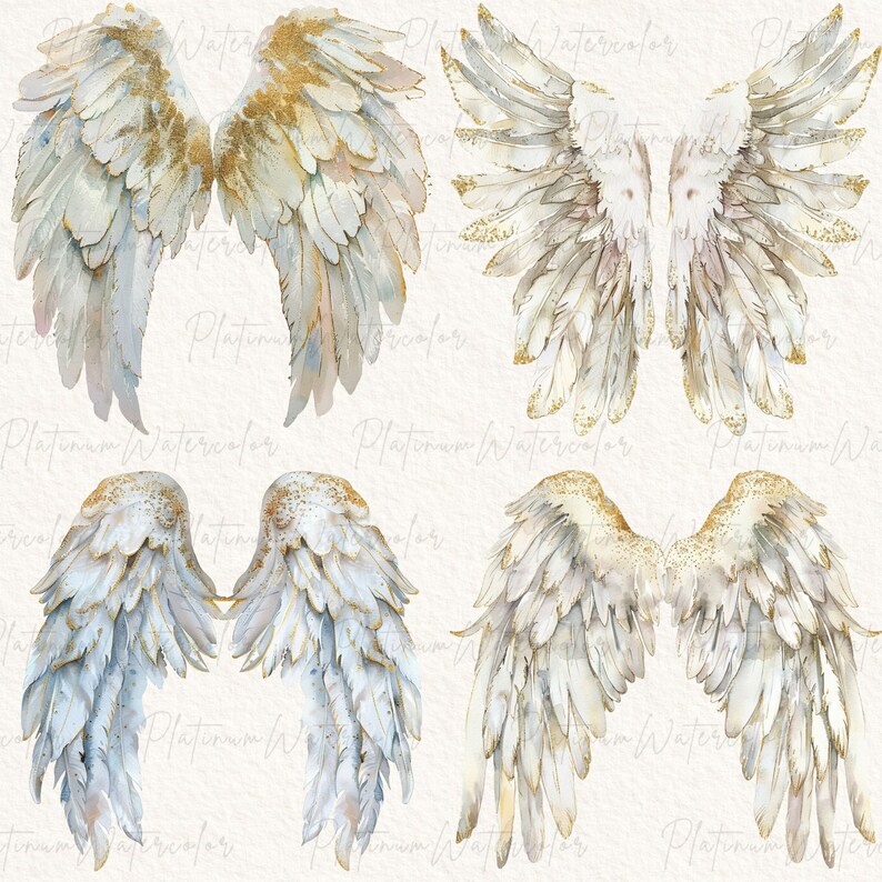 Angel Wings Overlay Clipart, Angel Wings Png, Fairy Wings, Halo Clipart ...