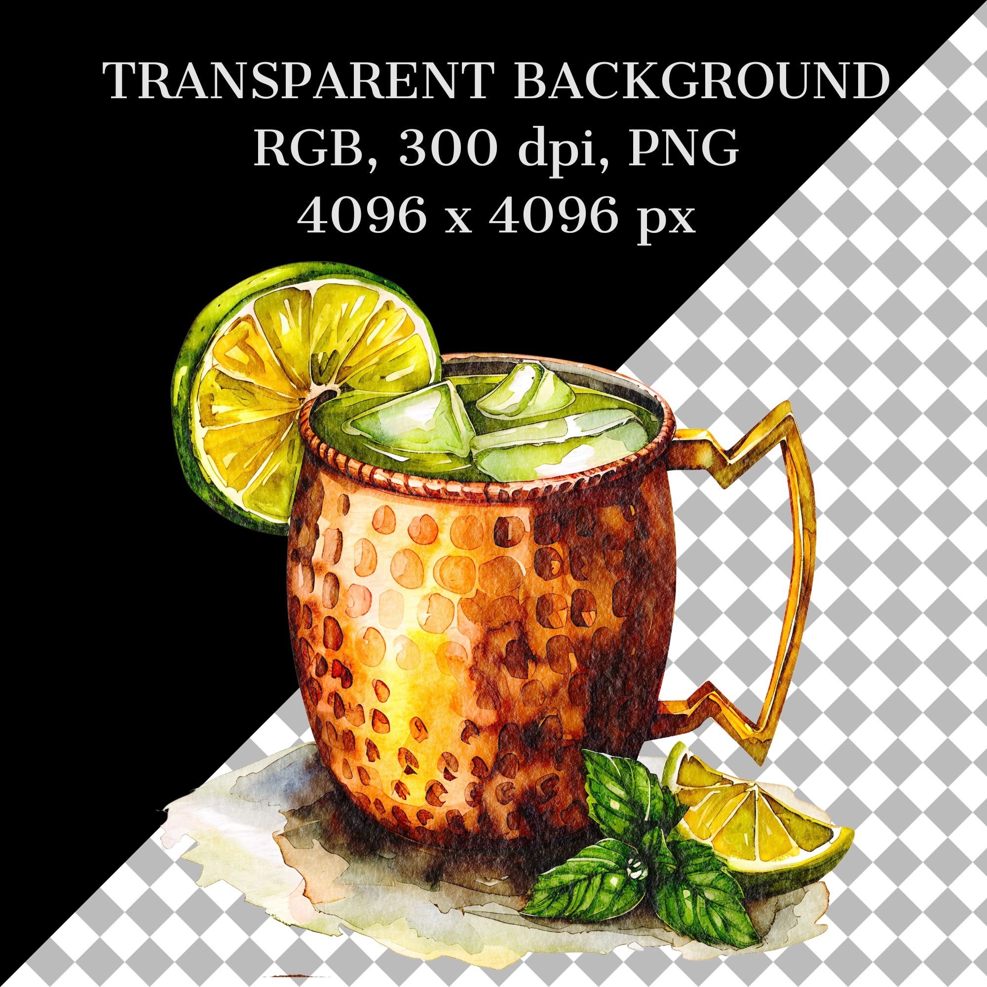 Moscow Mule Clipart Bundle, Signature Drinks, Moscow Mule Png ...