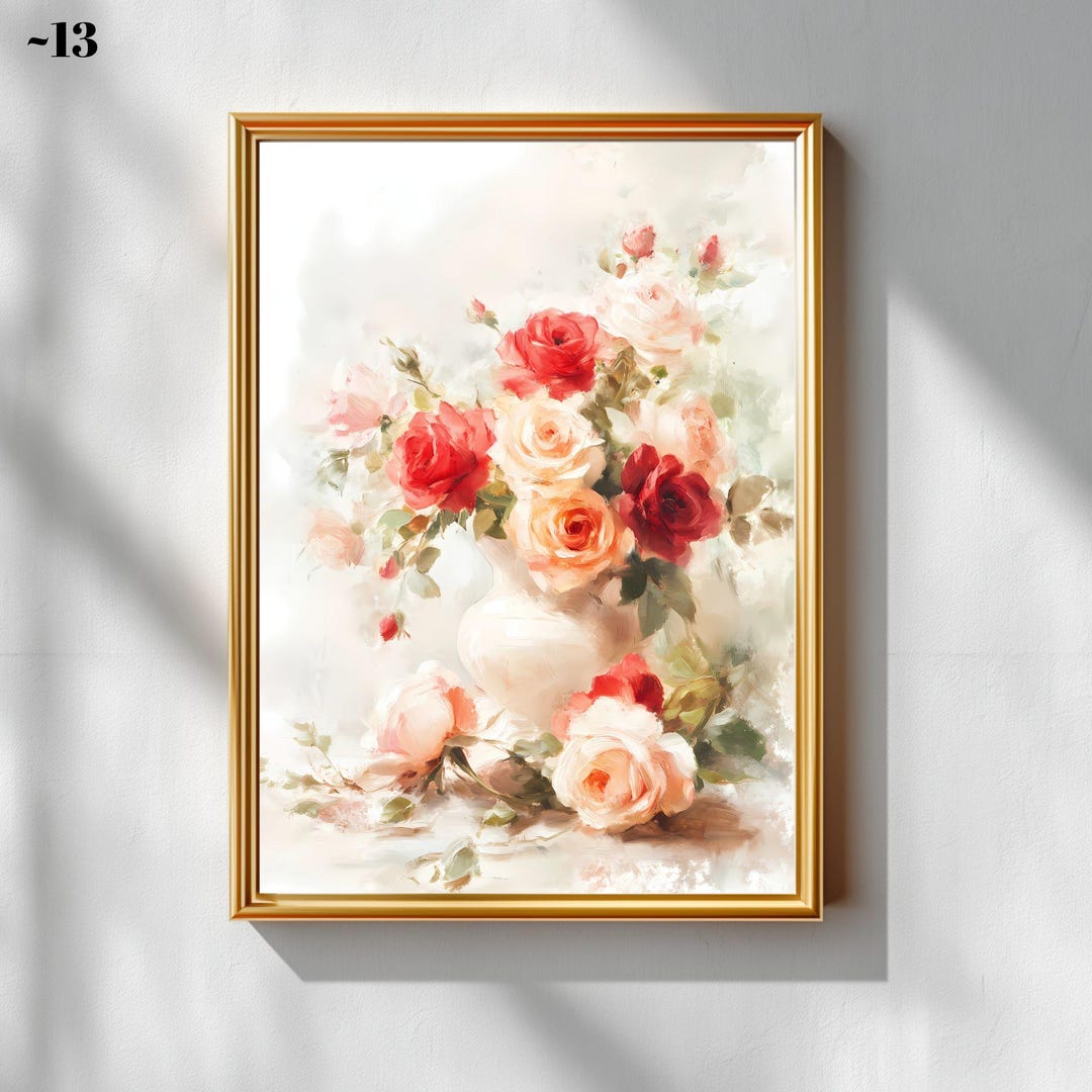 Cottagecore Decor, Botanical Art, Digital Download, Quick Wall Upgrade ...