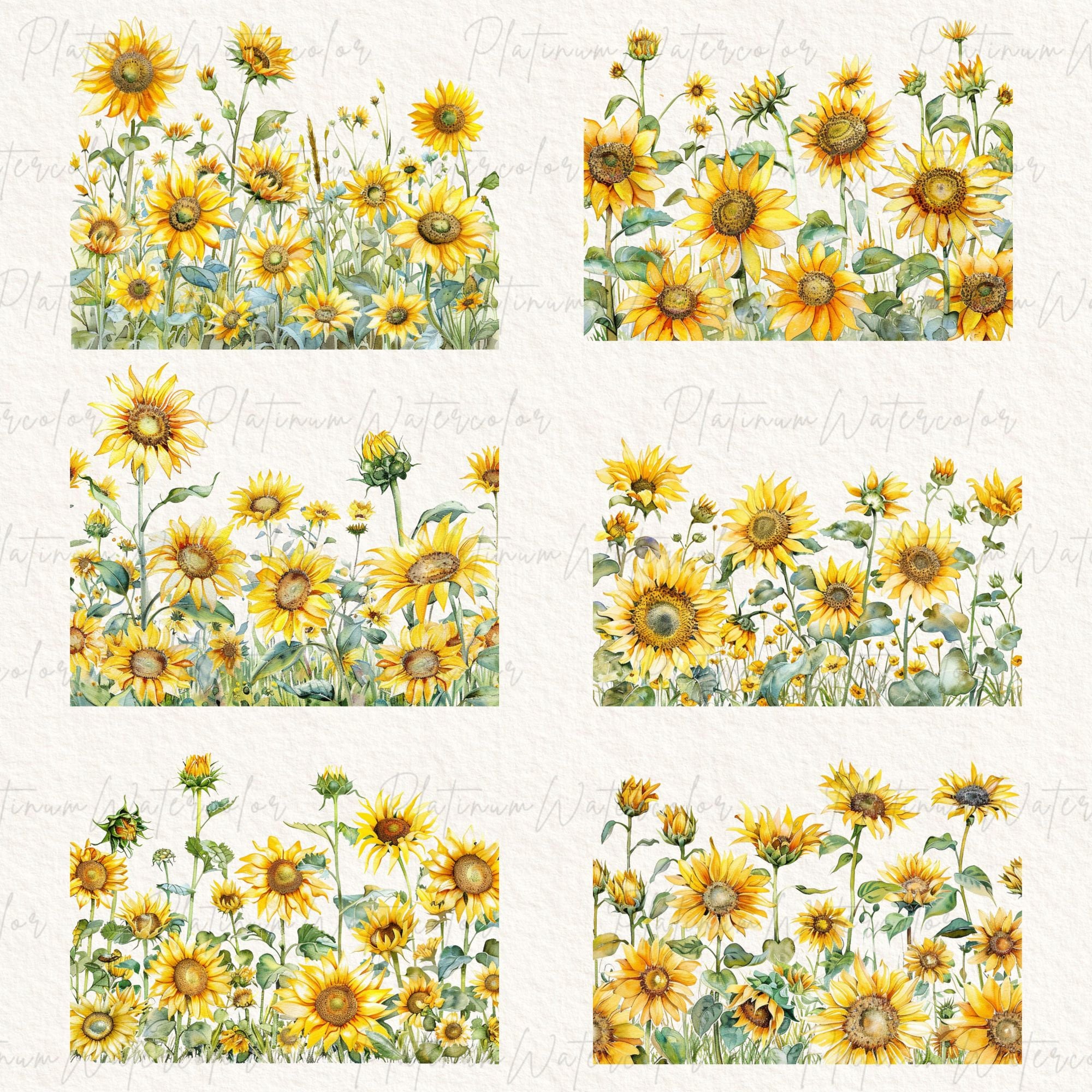 Sunflowers Border Clipart PNG, Sunflower Border, Yellow Flowers Clipart ...
