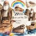 Noah's Ark Clipart, Noah's Ark Nursery, Transparent Background, Digital ...
