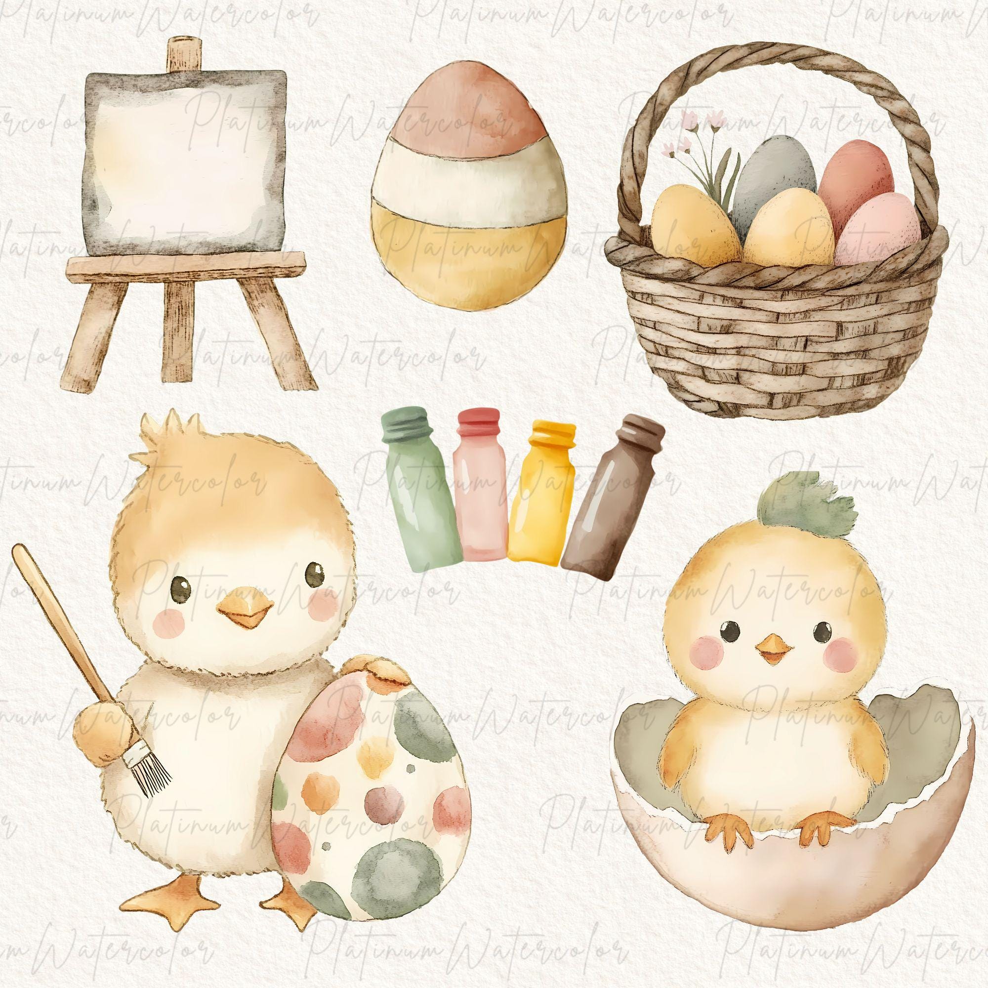 Spring Clipart, Easter Baby Chicks Clipart Set, Perfect for Easter ...