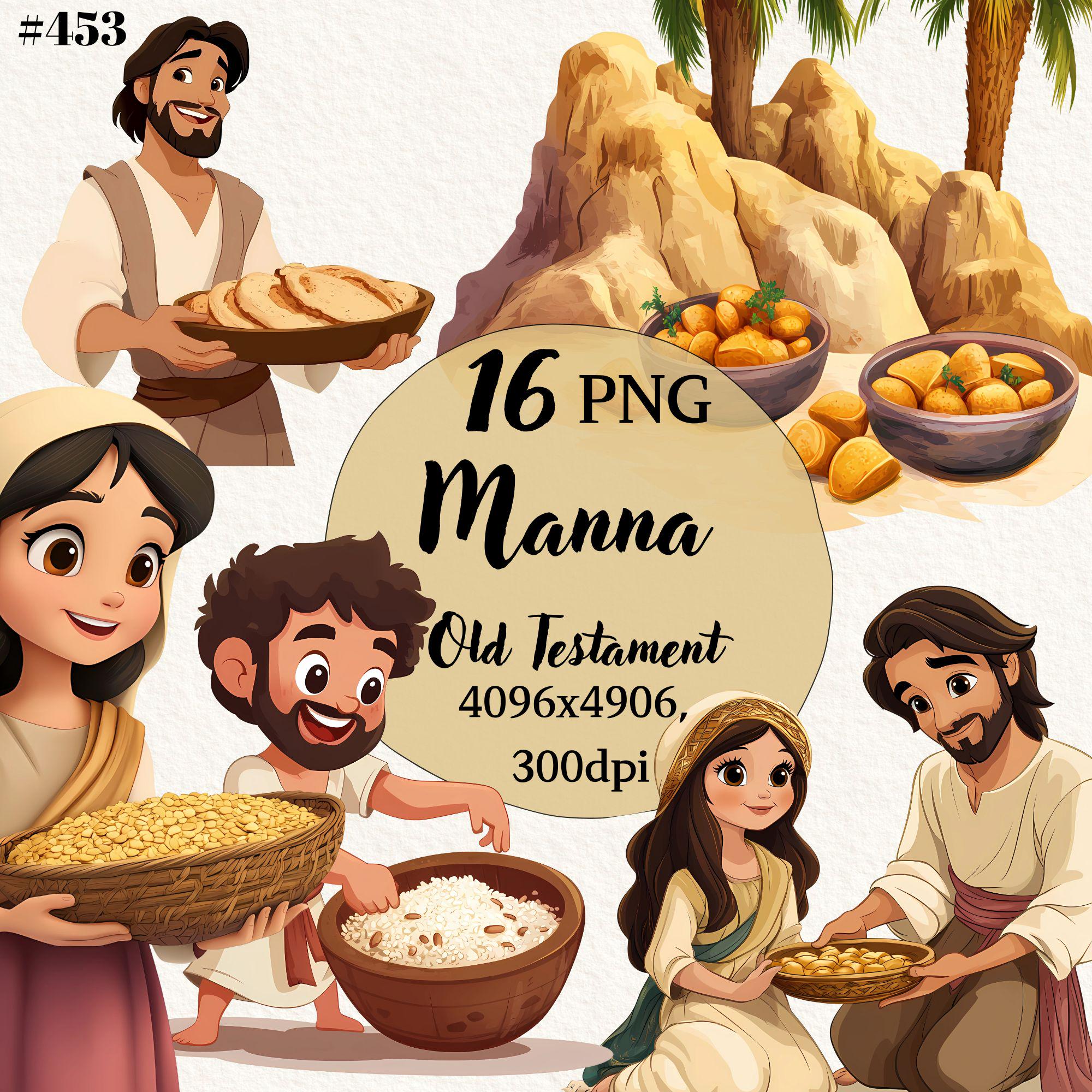 16 Manna Clipart Bundle, Old Testament Clipart, Transparent Background ...