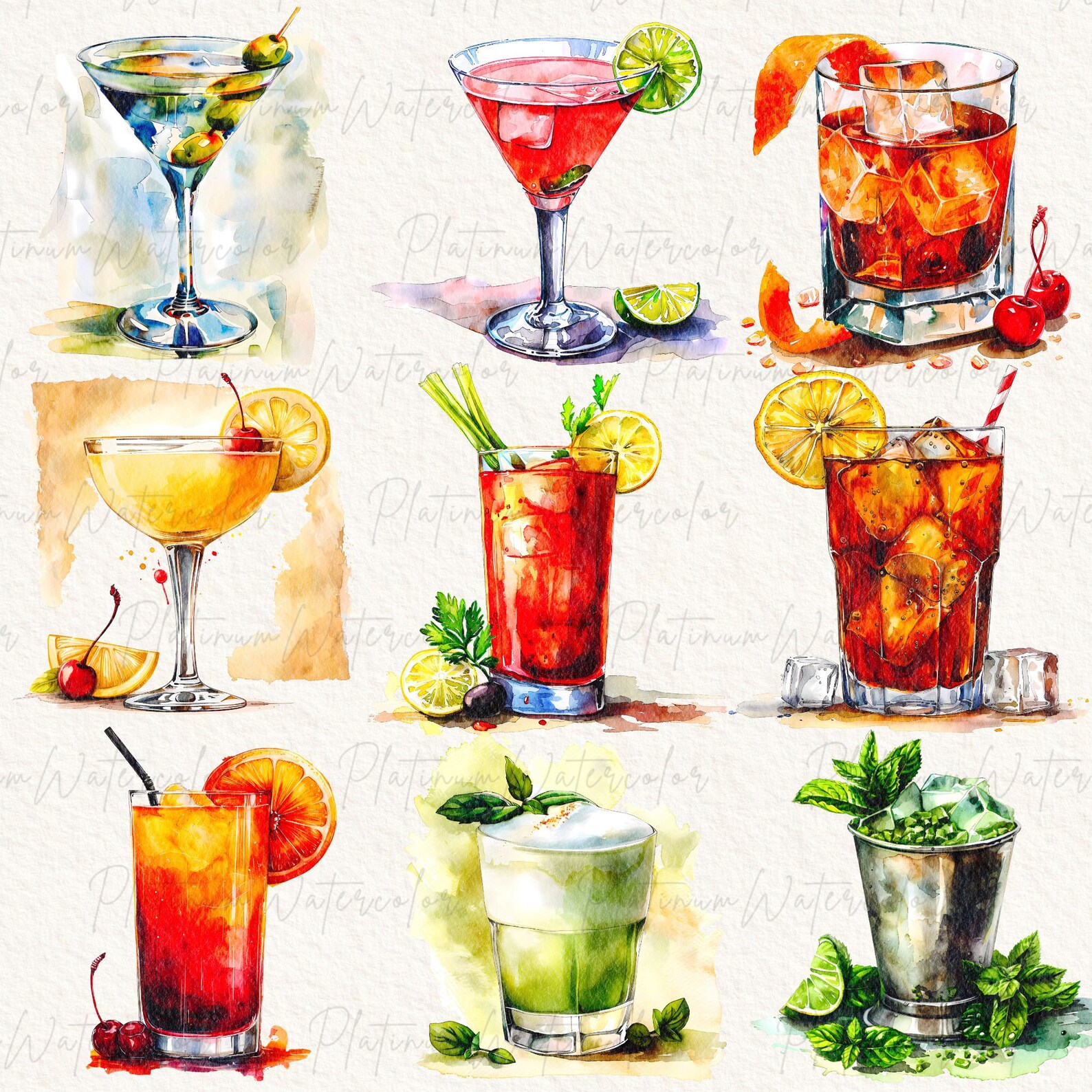 Bar Menu Clipart Bundle, Signature Drink Sign PNG, Drink Menu Graphic ...